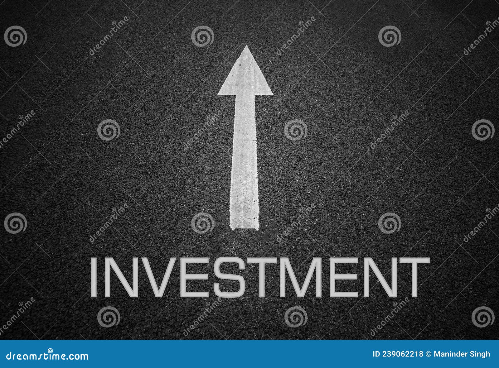 Investment Arrow on Pavement Stock Illustration - Illustration of icon ...