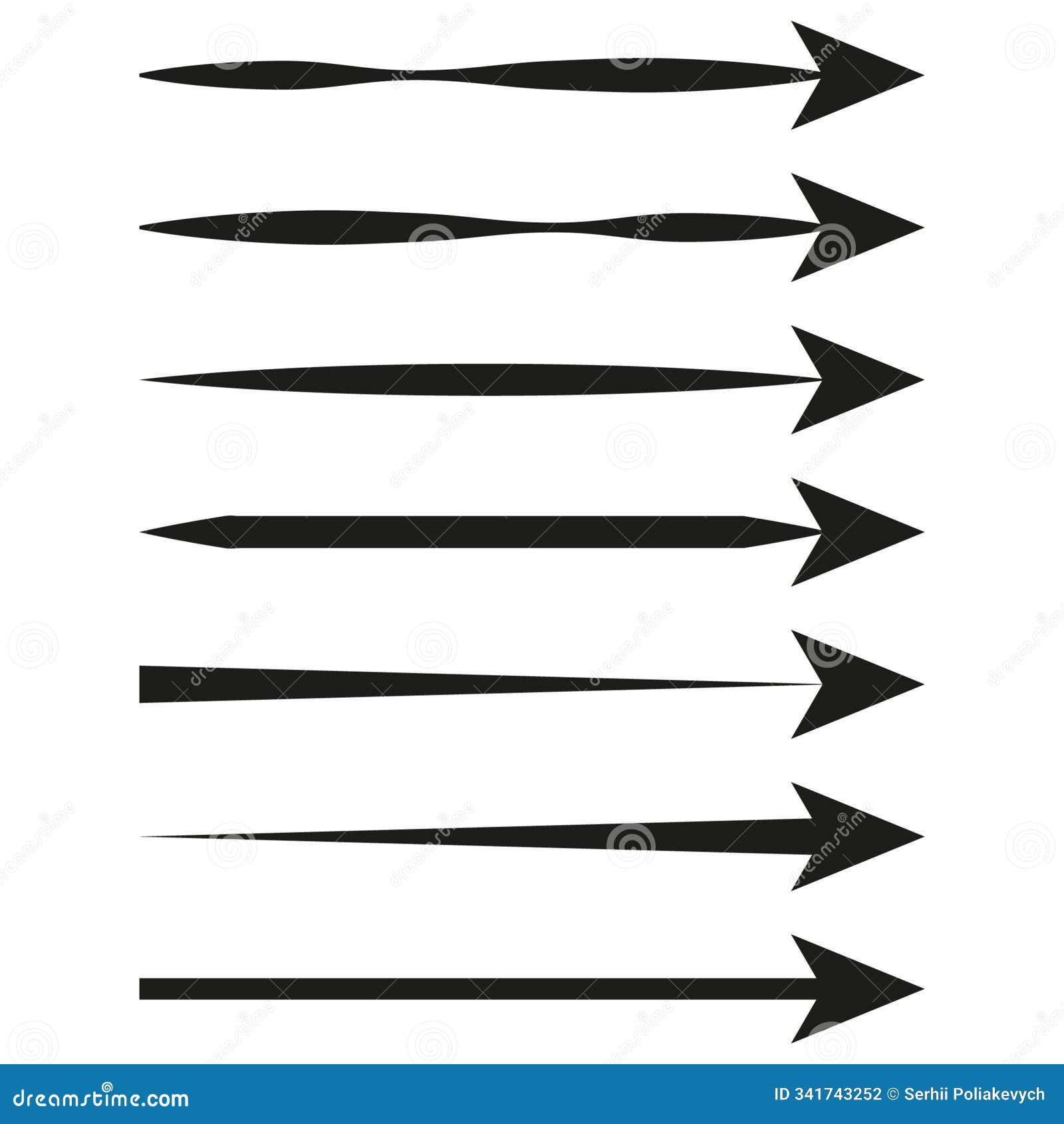 Directional Arrow Set. Thin and Thick Arrows. Navigation Vector Symbol ...