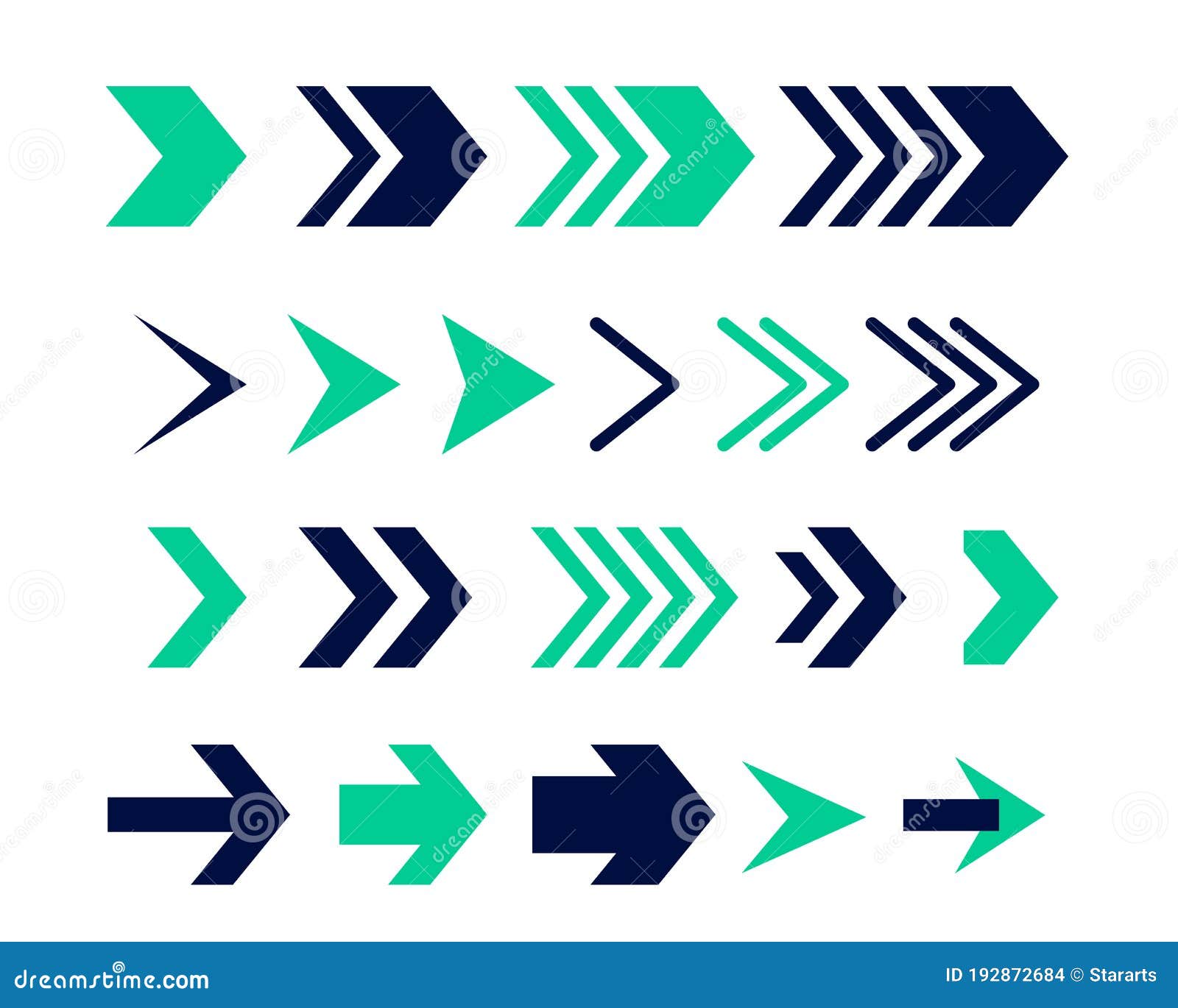 Directional Arrow Sign or Icons Set Design Stock Vector - Illustration ...