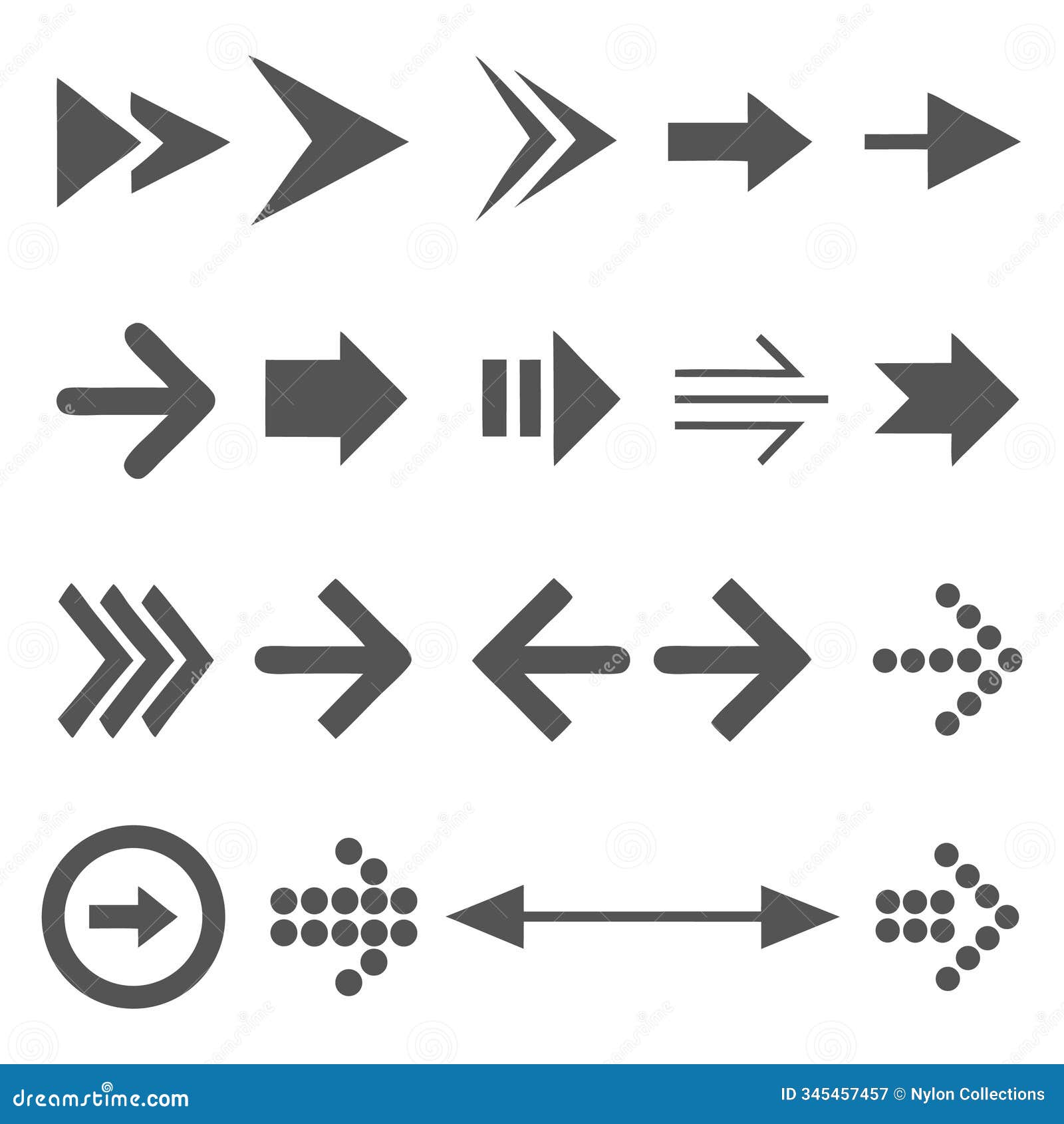 Directional Arrow Signs or Icons Set Designs. Stock Vector ...