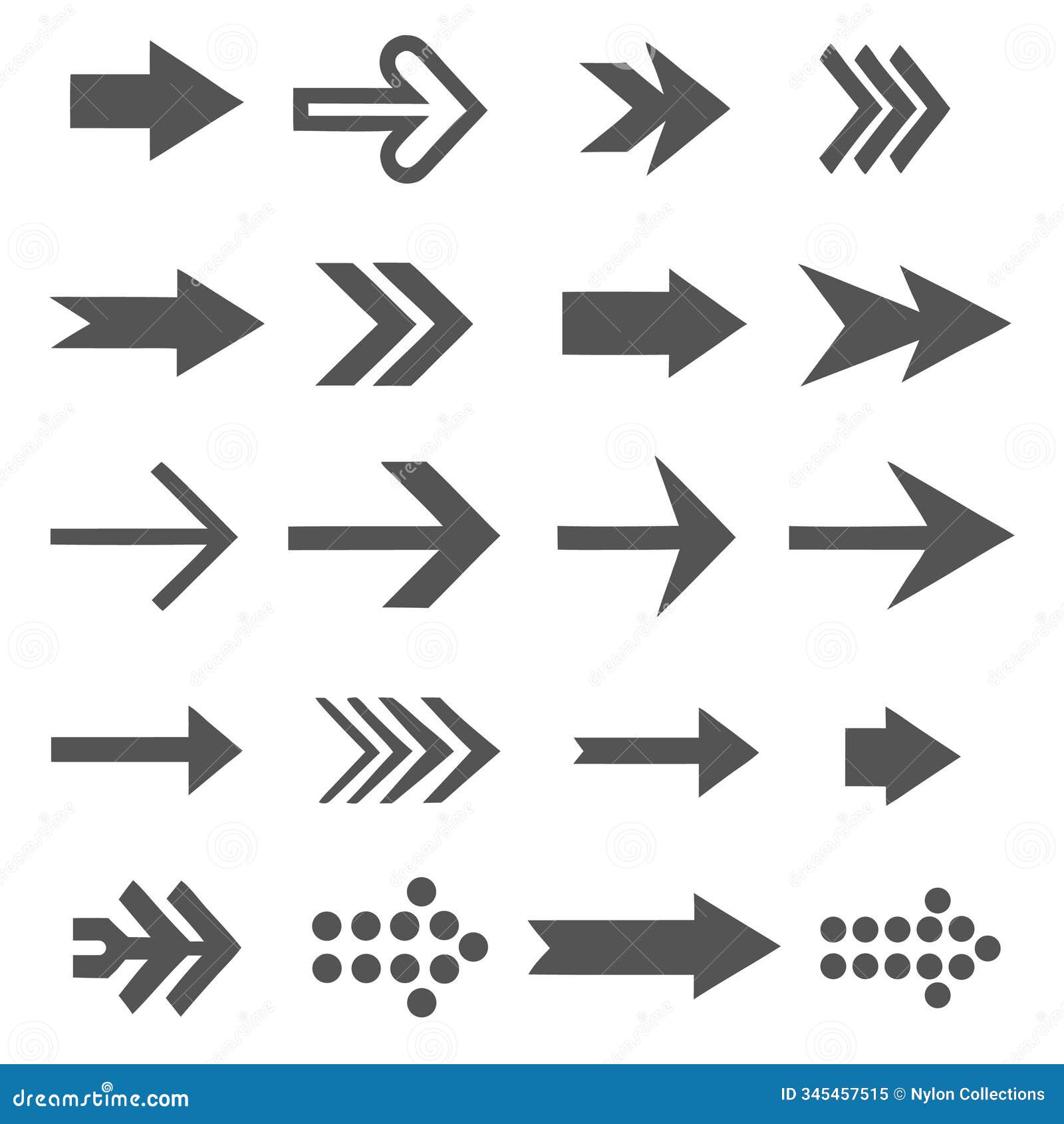 Directional Arrow Signs or Icons Set Designs. Stock Vector ...