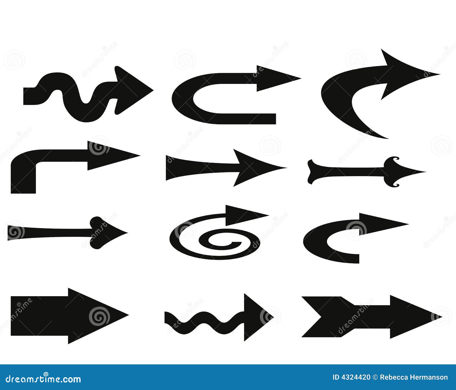 Directional Arrows stock illustration. Illustration of bent - 4324420