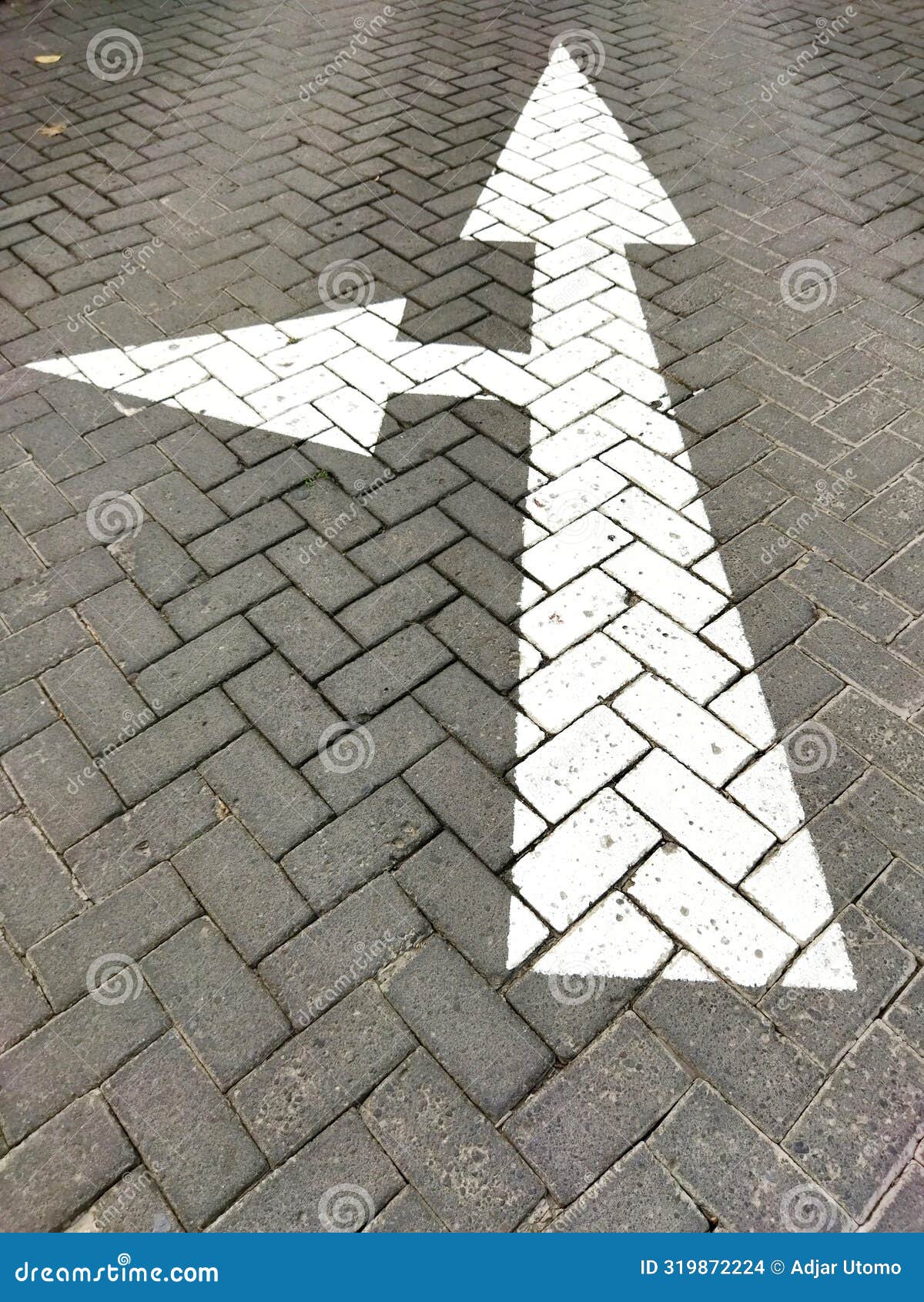 Directional Arrows Above the Blocked Road. Stock Photo - Image of lane ...