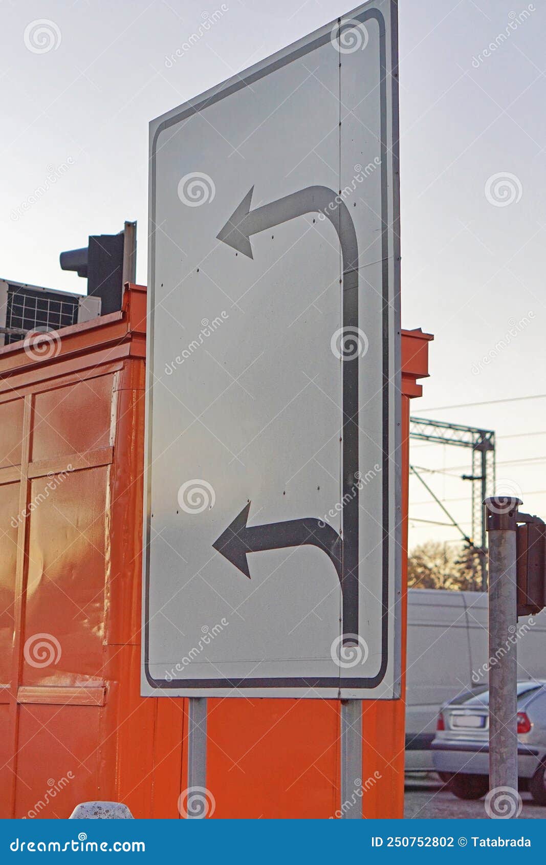 Directional arrows board stock photo. Image of sign - 250752802