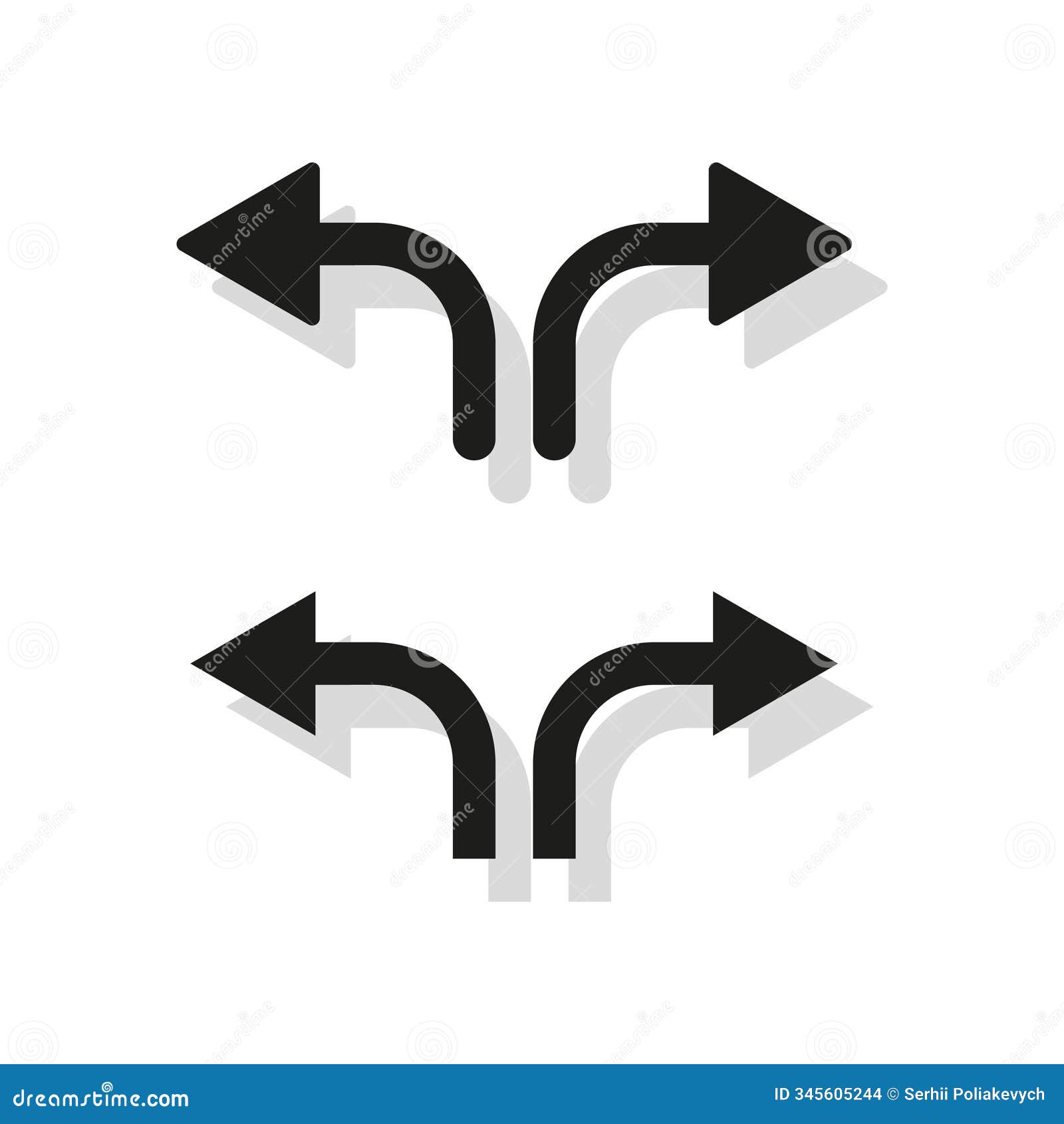 Directional Arrows Icon. Choice Symbol Illustration. Navigation Vector ...