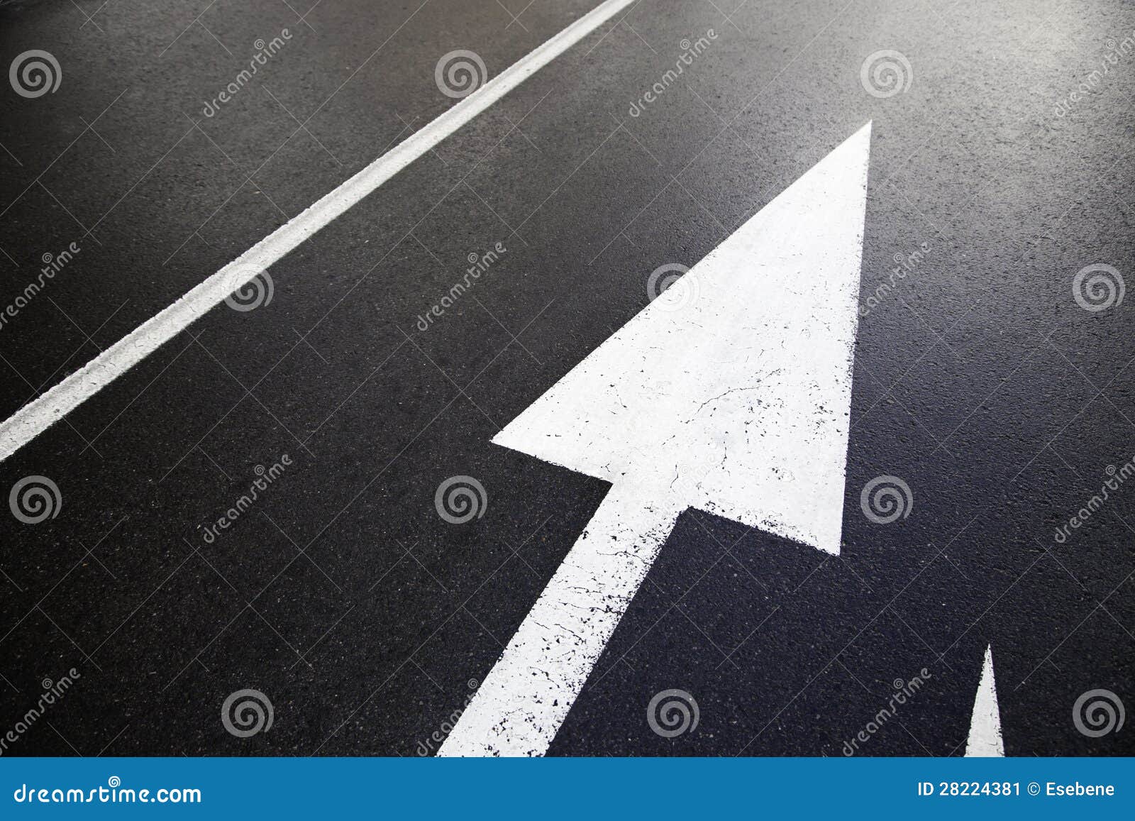 Directional Arrows on the Road Stock Image - Image of engine, detail ...