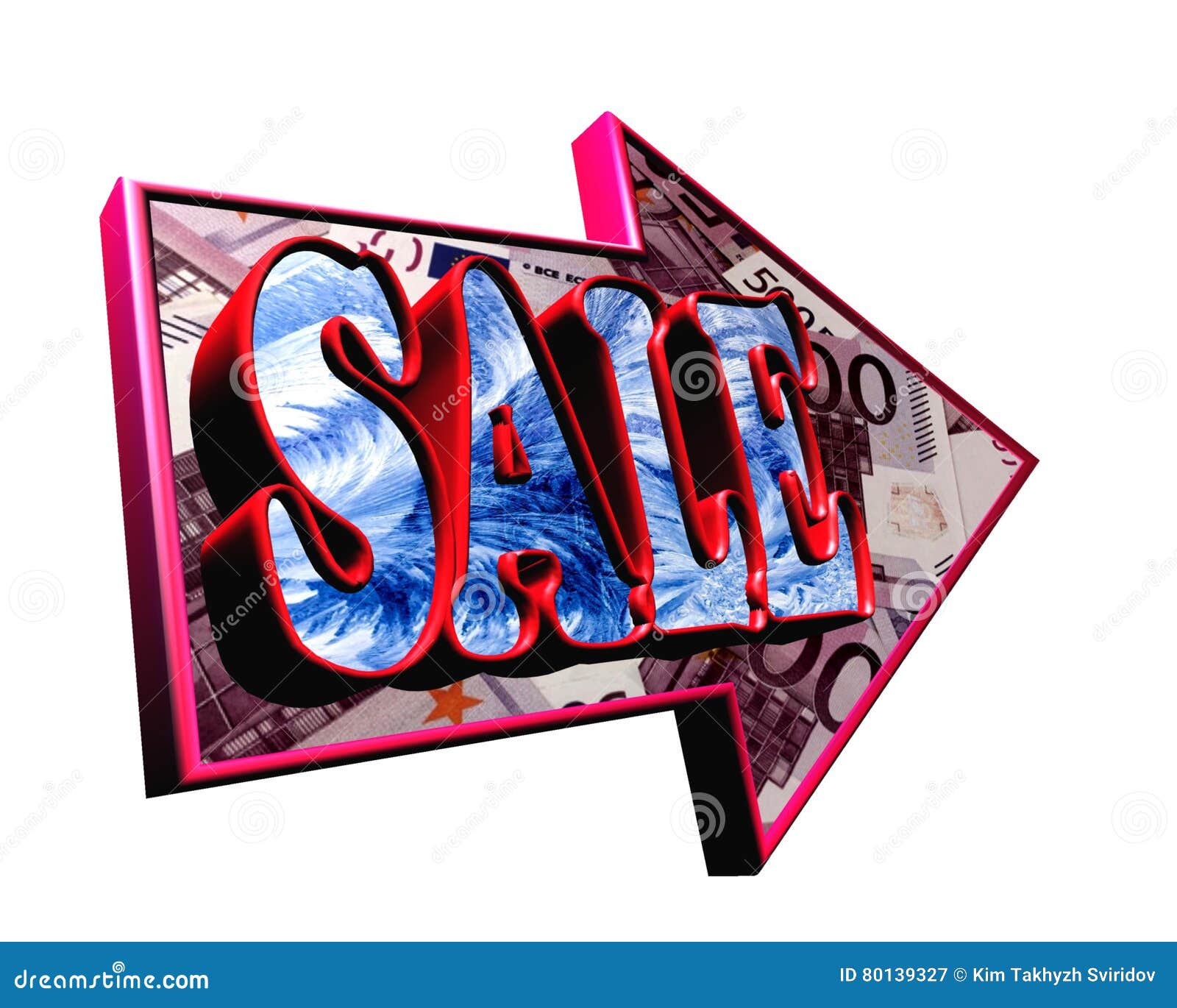 Directional Arrows with Sale Text on White Background Stock ...