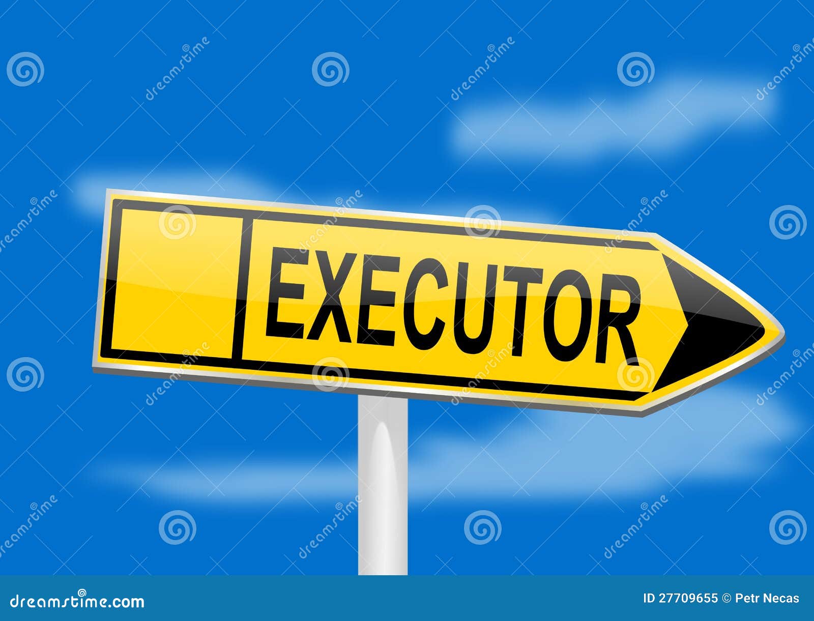 Directional Board with Indicator Executor Stock Illustration ...