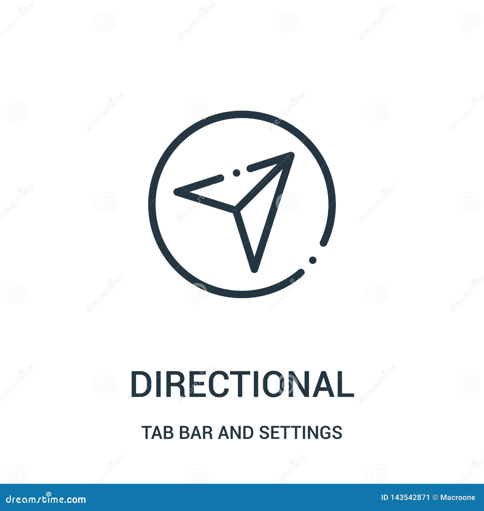 Directional Icon Vector From Tab Bar And Settings Collection Thin Line Directional Outline Icon