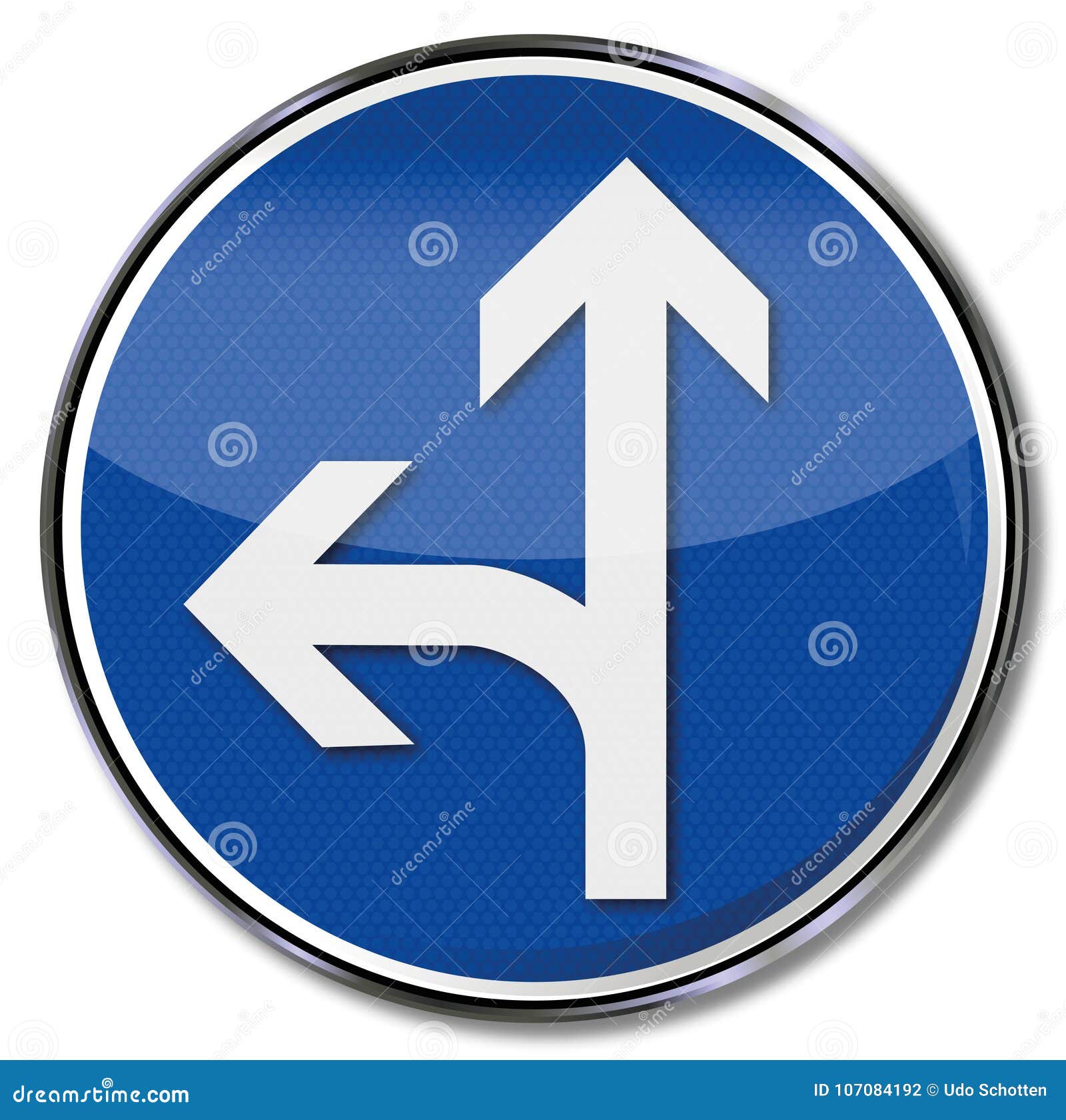 Direction To the Left and Straight Ahead Stock Vector - Illustration of ...
