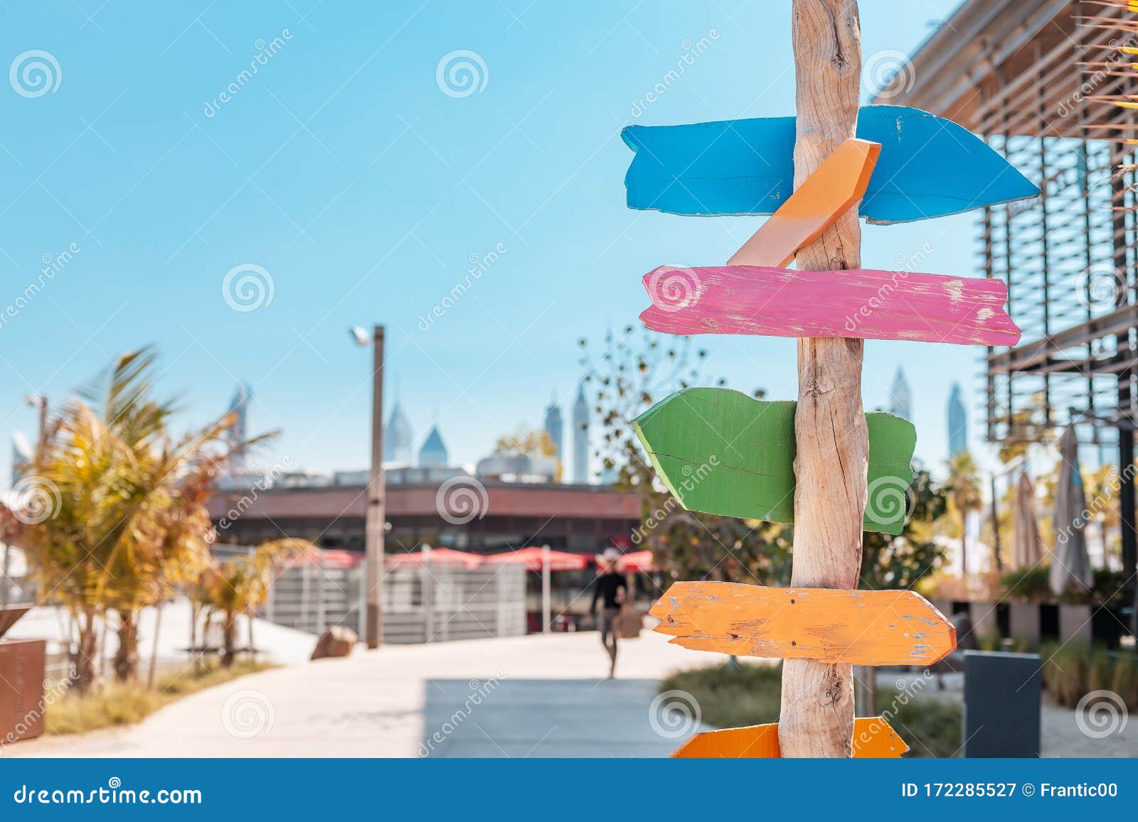 Directional Pointer in Resort Stock Image - Image of signboard, holiday ...
