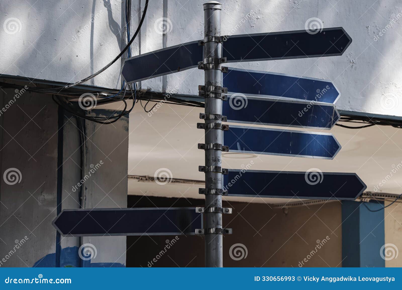 Directional Poles in an Office Environment Stock Image - Image of frame ...