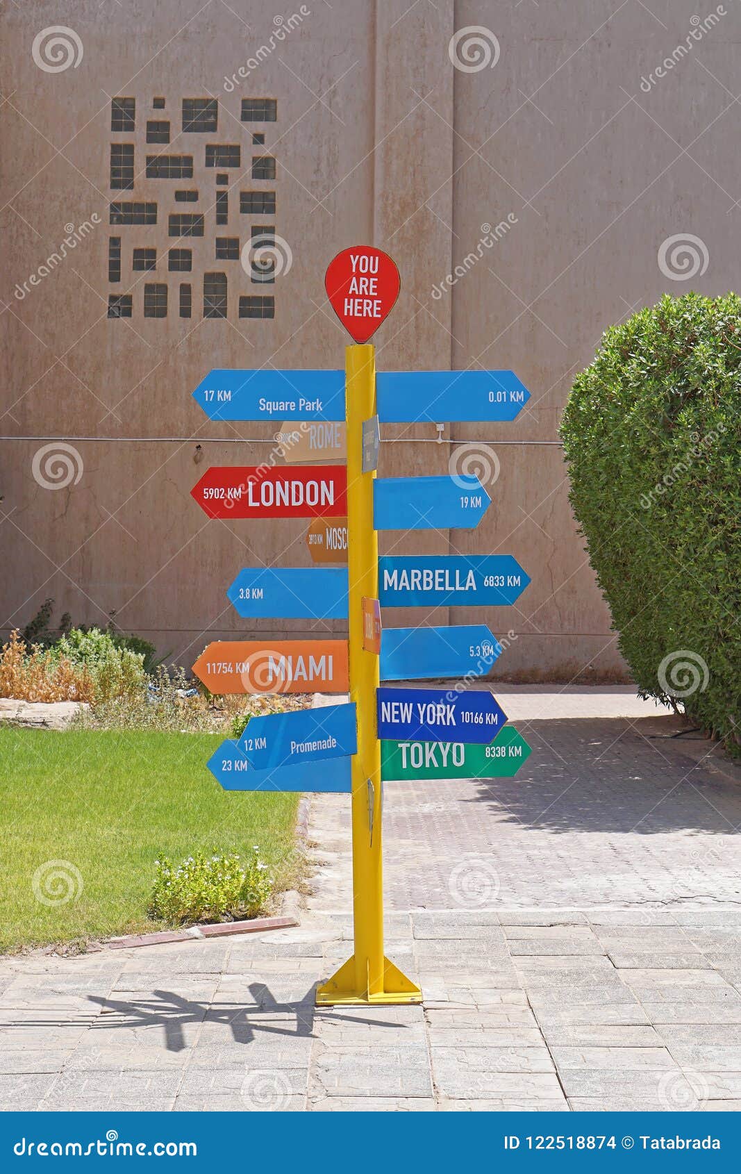 Directional post stock photo. Image of direction, distance - 122518874