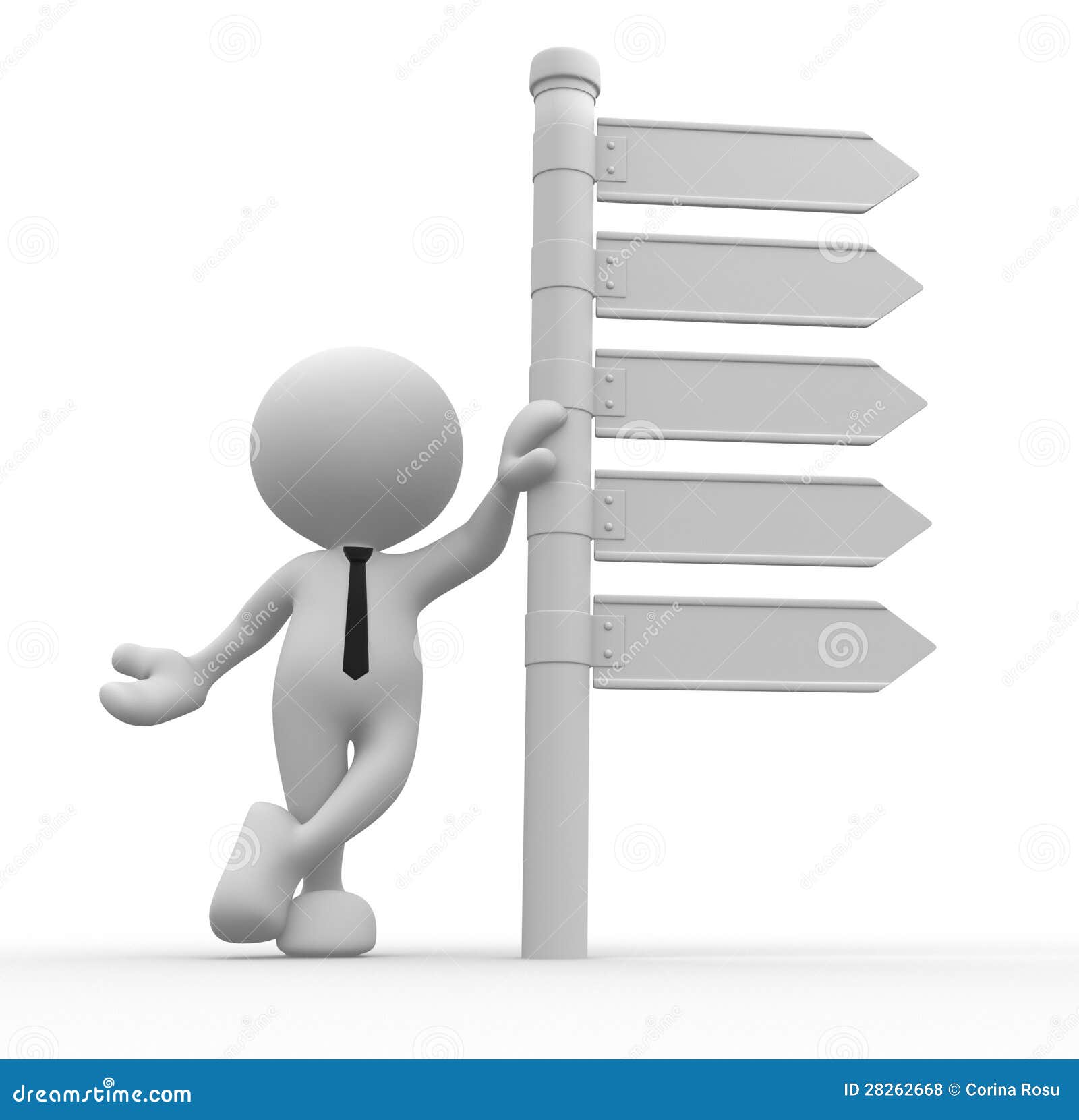 Directional sign stock illustration. Illustration of figure - 28262668