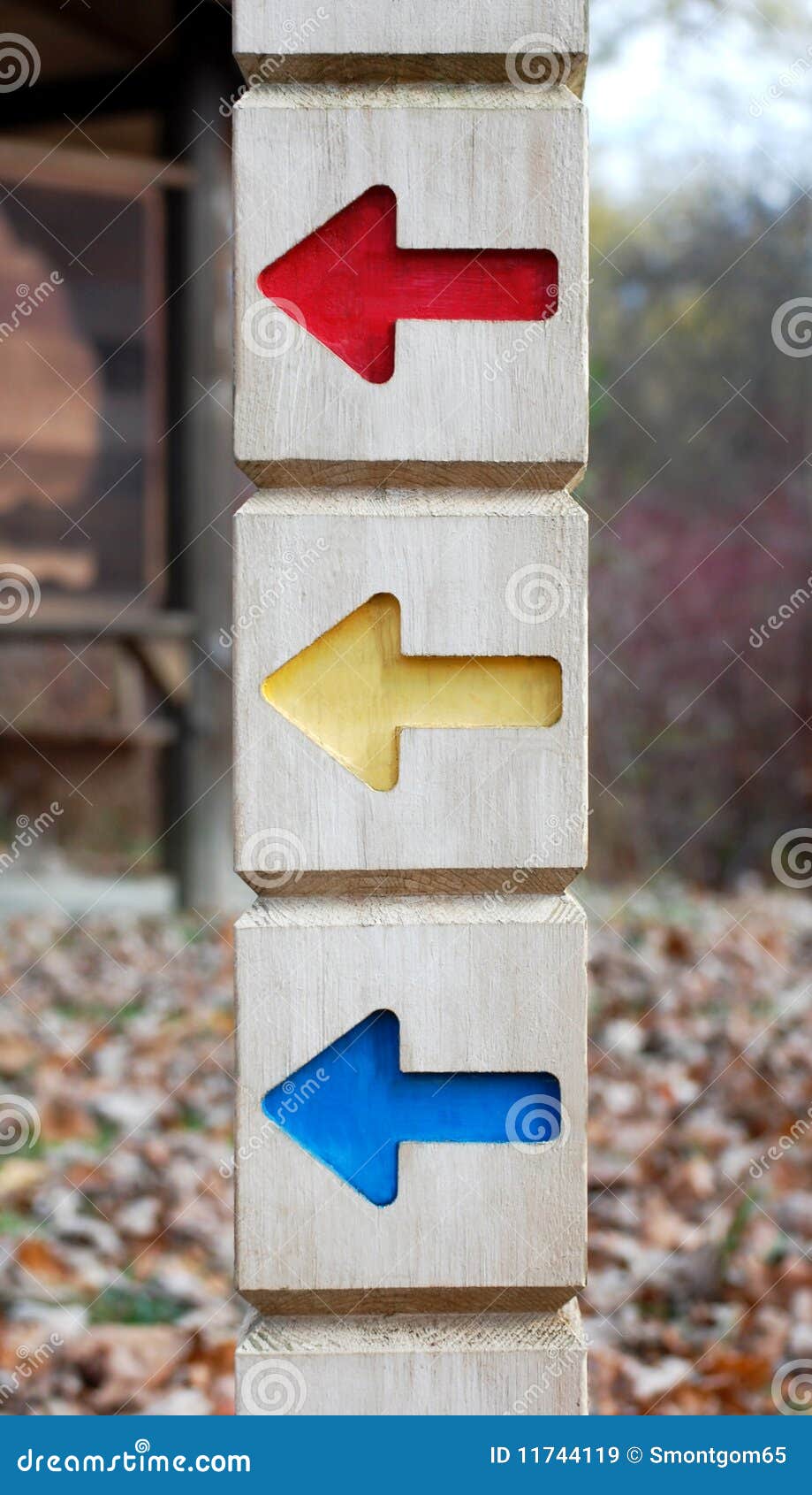 Directional Sign with Arrows Stock Image - Image of yellow, fall: 11744119