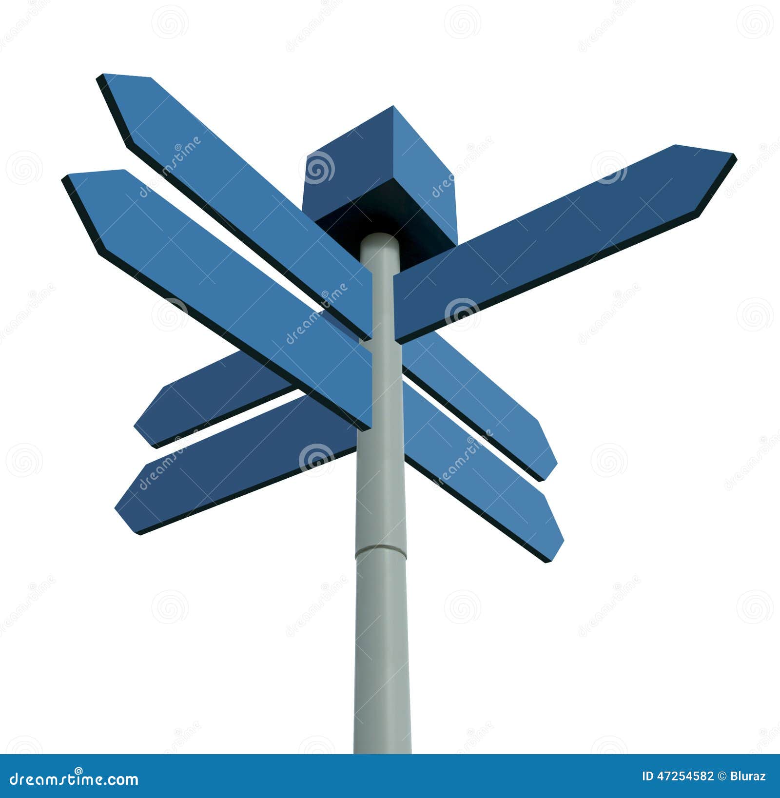 Directional Sign Post Stock Illustration - Image: 47254582