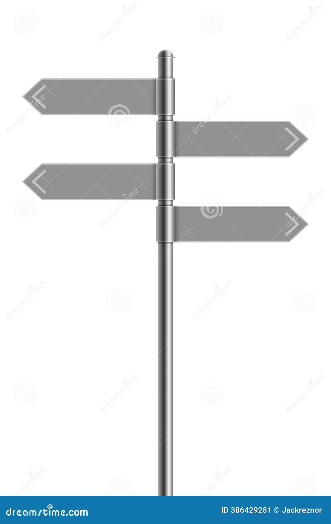 Directional Signboard Mockup. Pointing Guideposts Stock Vector ...