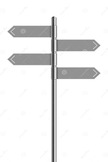 Directional Signboard Mockup. Pointing Guideposts Stock Vector ...