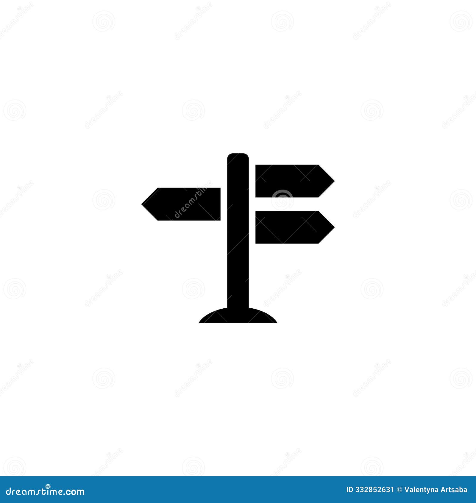 Directional Signpost Vector Icon for Navigation Stock Vector ...