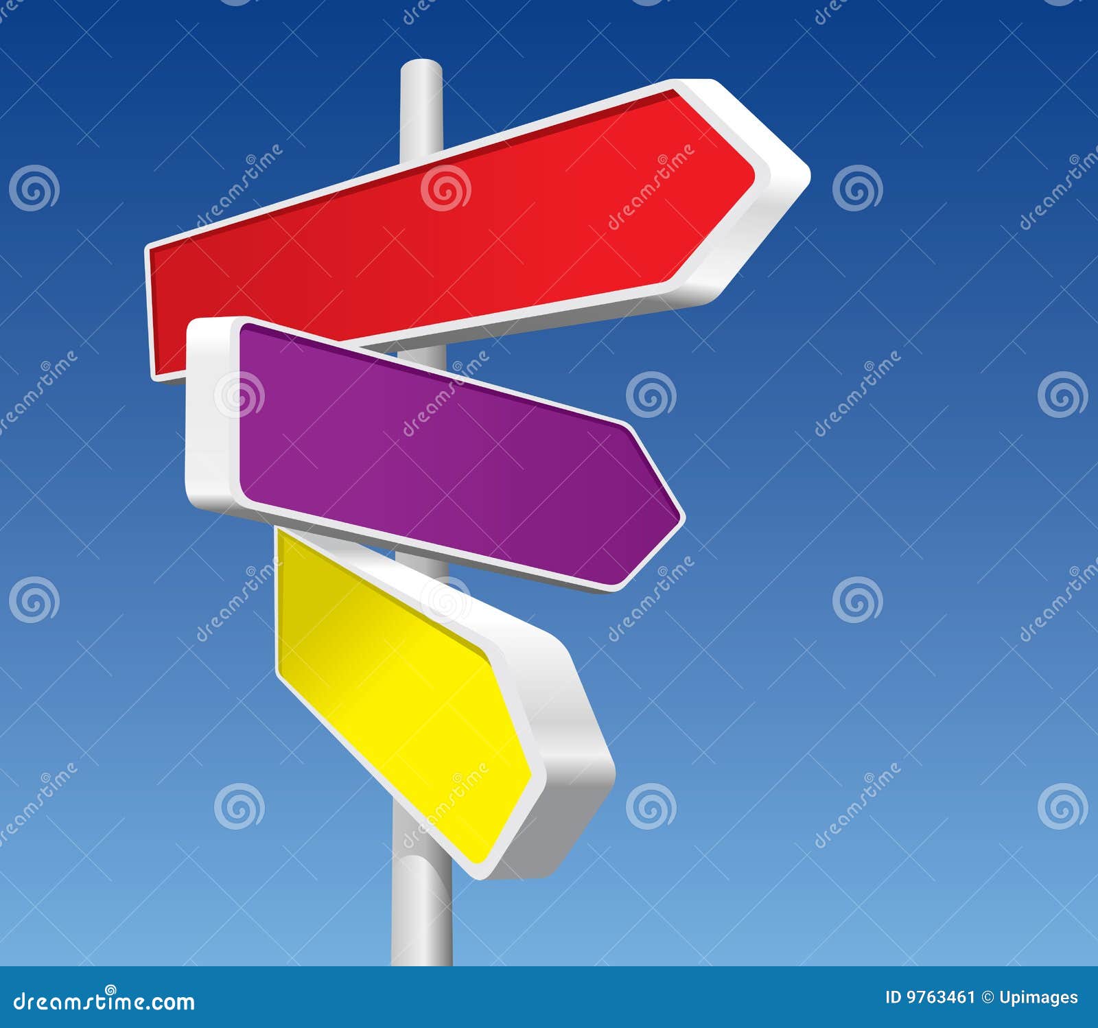 Directional Signs stock vector. Illustration of colorful - 9763461
