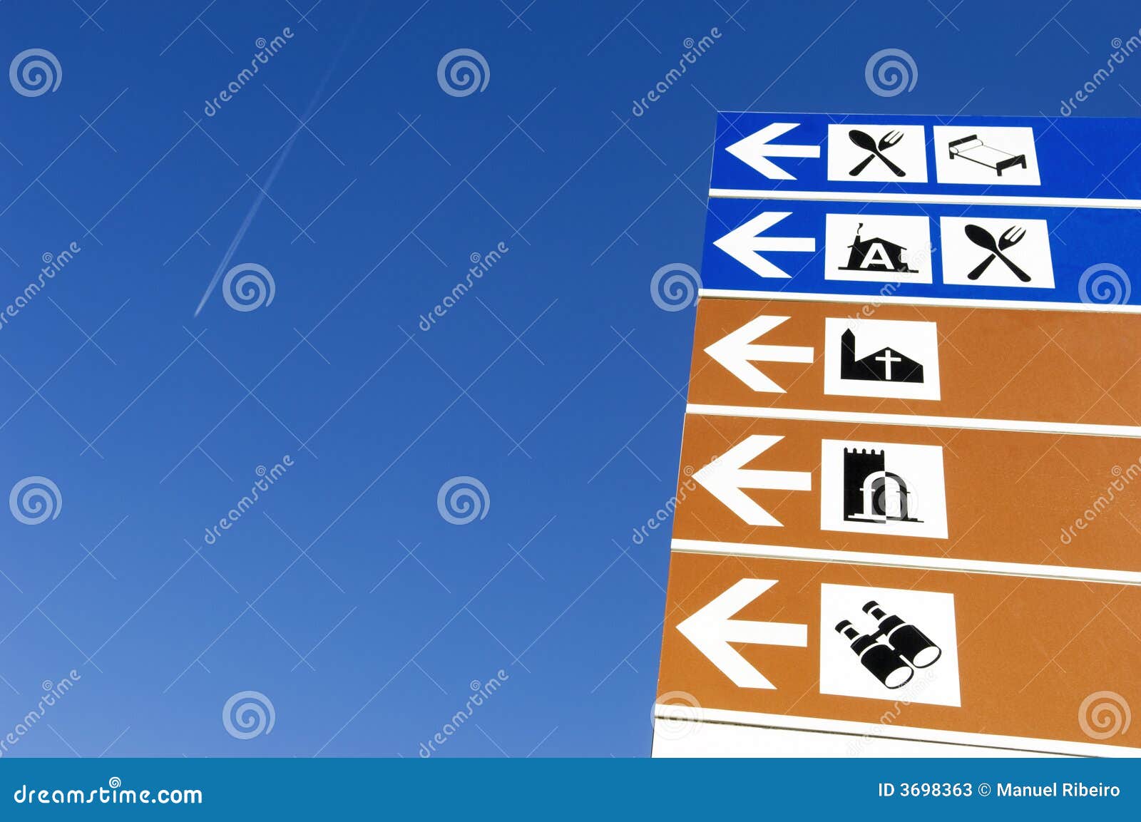 Directional Signs with Symbols Stock Image - Image of sights, direction ...