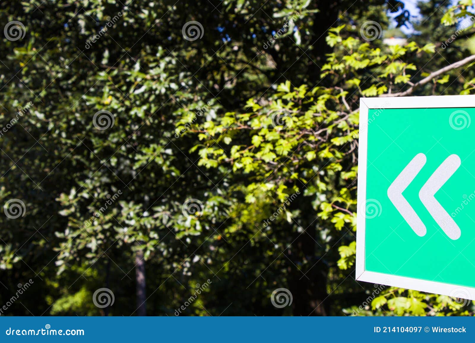 Directional Sing, Arrows on the Board in the Wild Nature Stock Image ...