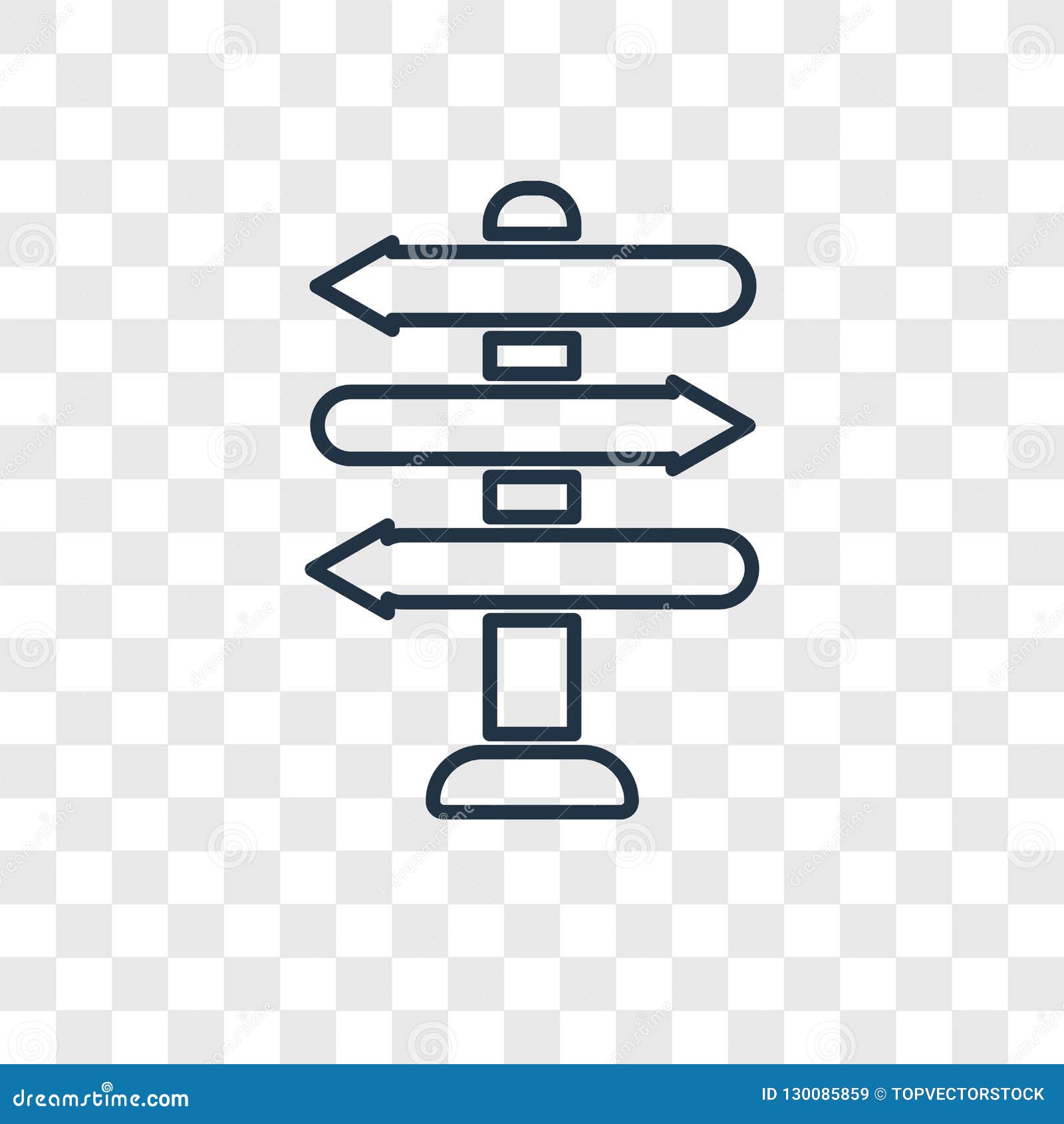 Directional Vector Linear Icon Isolated on Transparent Background ...