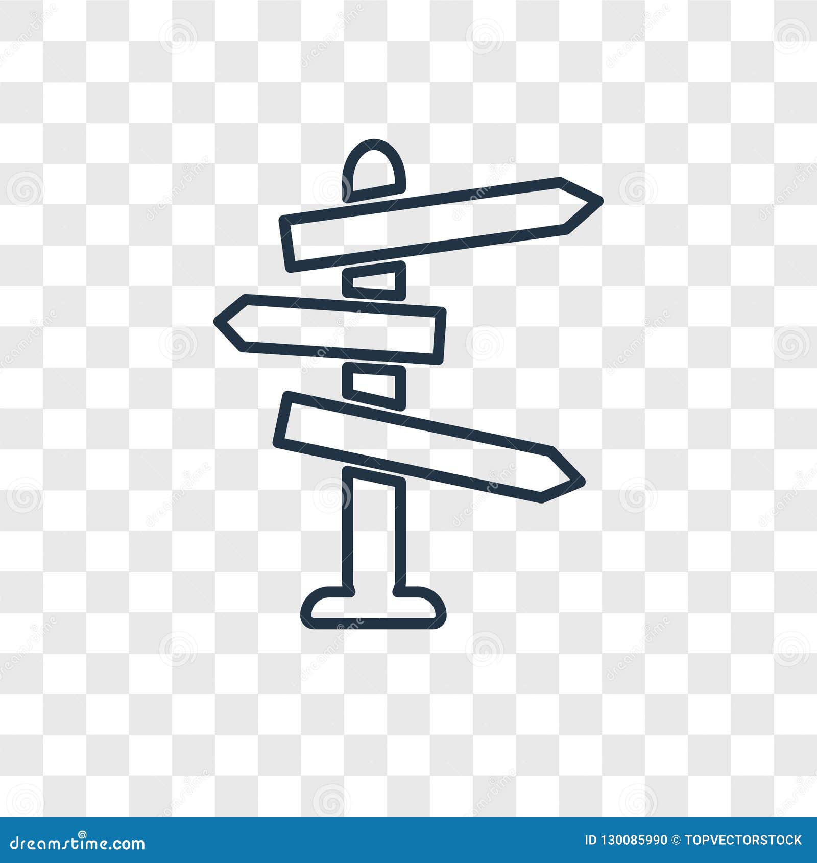 Directional Vector Linear Icon Isolated on Transparent Background ...