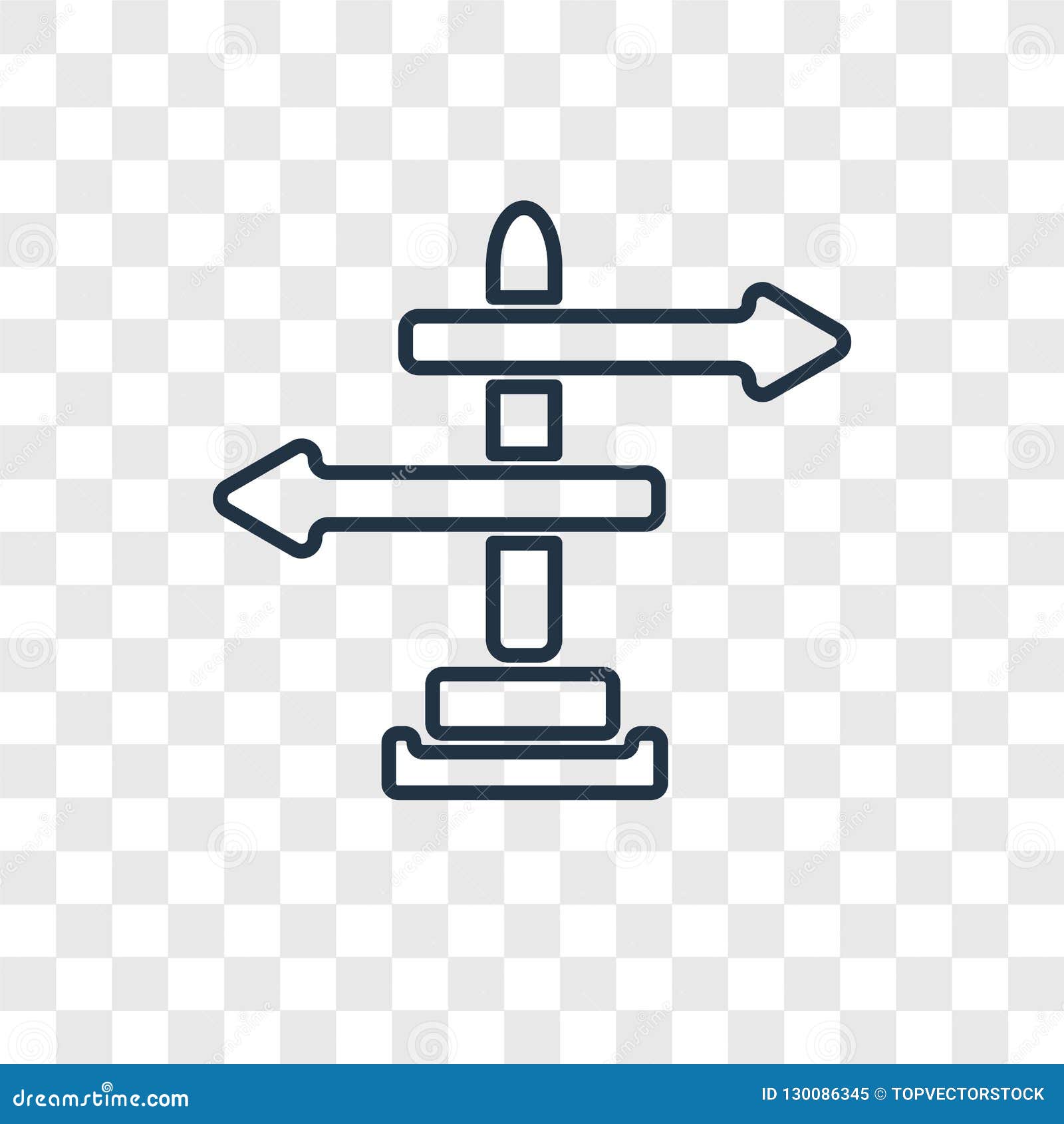 Directional Vector Linear Icon Isolated on Transparent Background ...