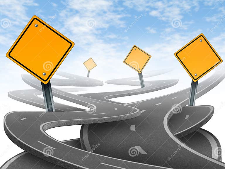 Directions and confusion stock illustration. Illustration of clouds ...