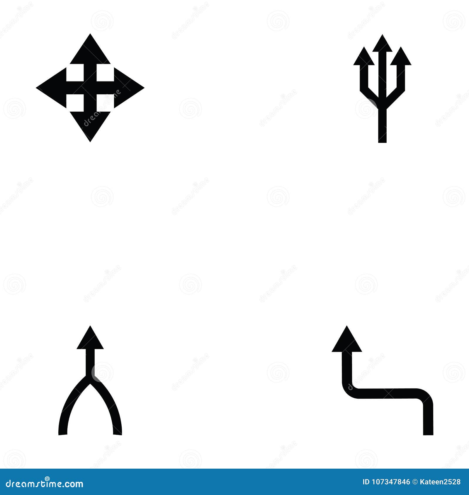 Directions icon set stock vector. Illustration of right - 107347846