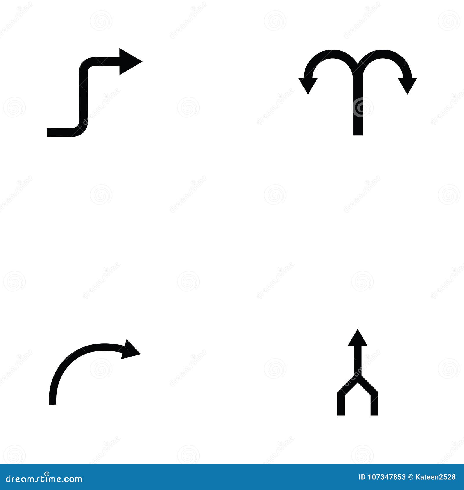 Directions icon set stock vector. Illustration of refresh - 107347853