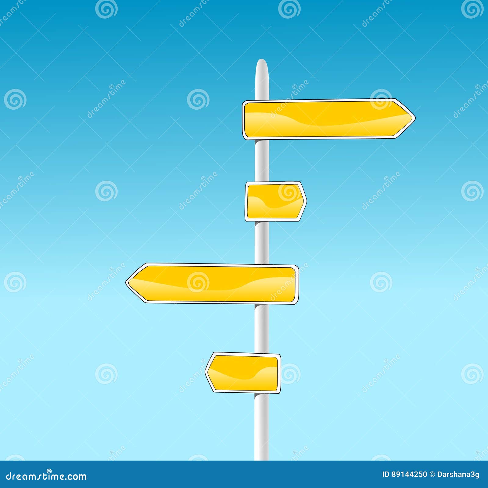 Directions stock illustration. Illustration of ways, yellow - 89144250