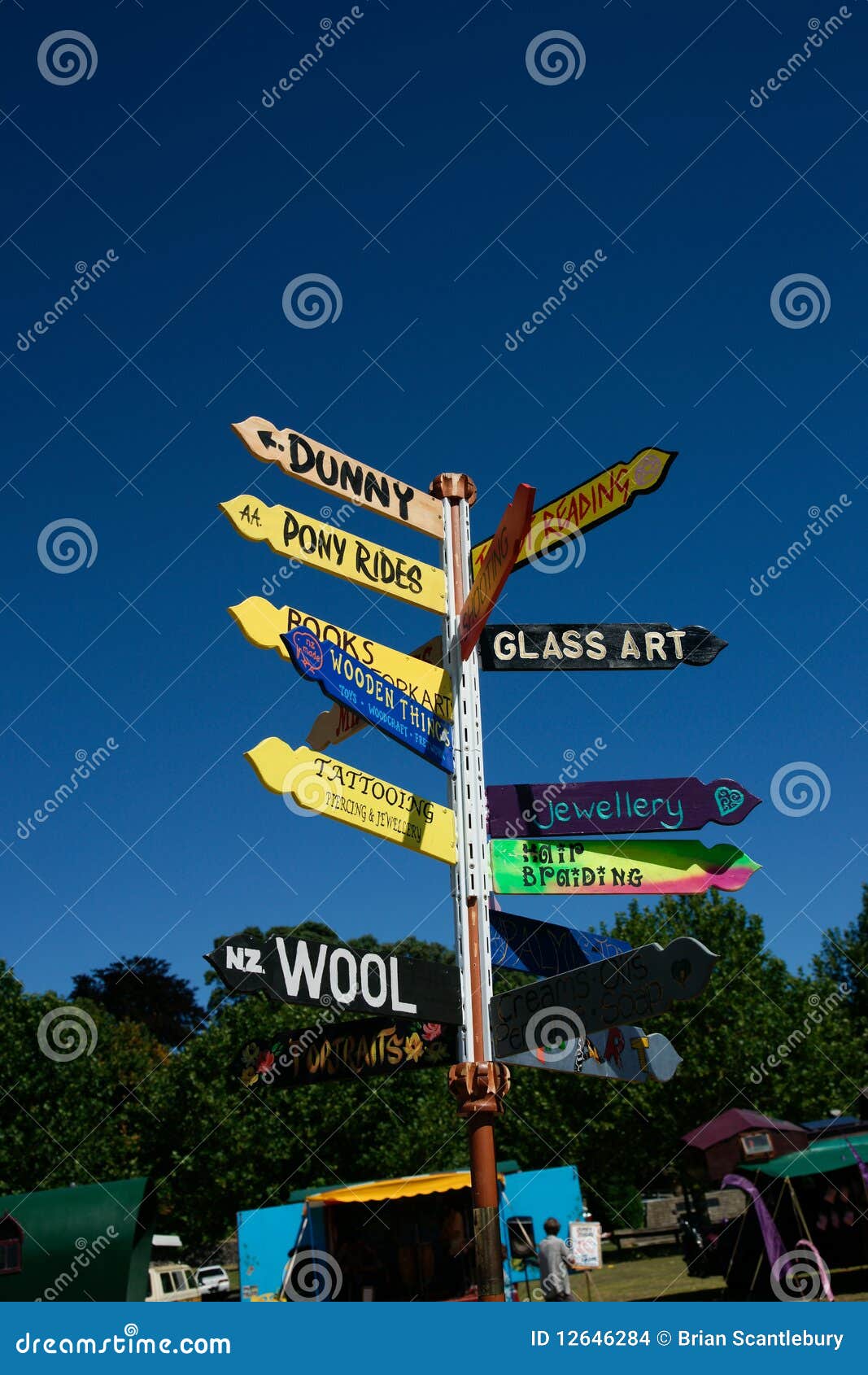 Directions signpost. stock photo. Image of gypsy, sign - 12646284