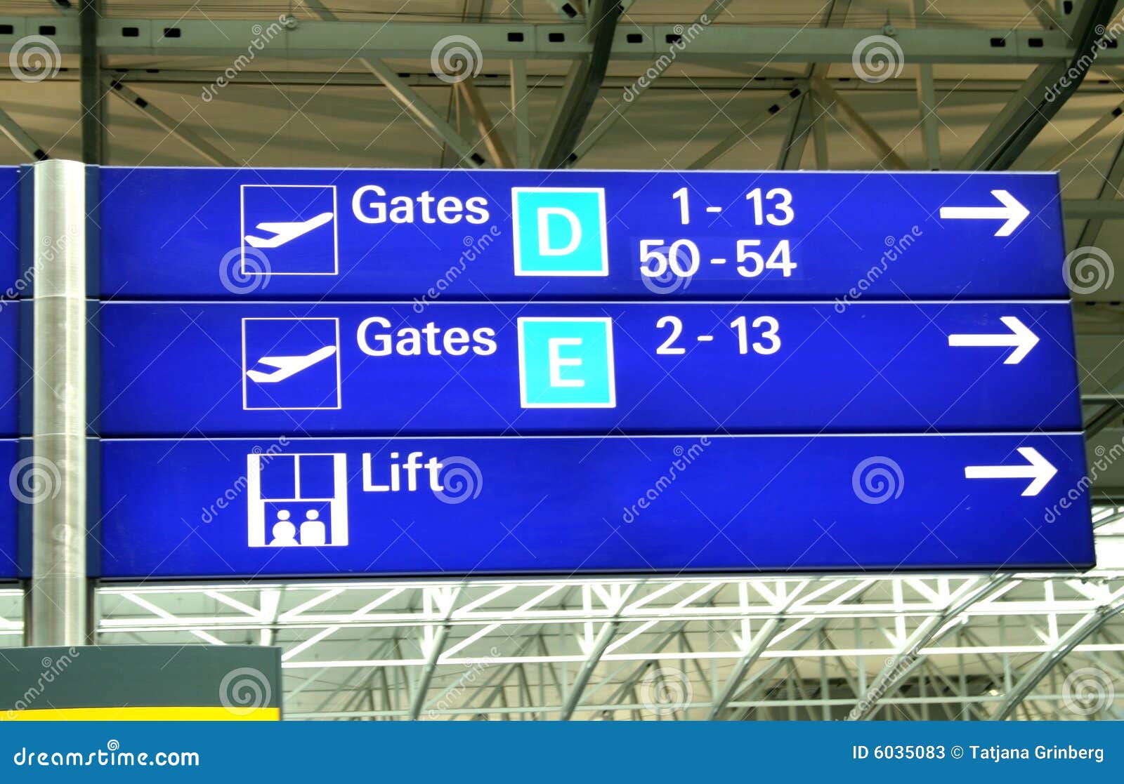 Directions Sing And Glass Facade Blue Toning Picture. Image: 6035083