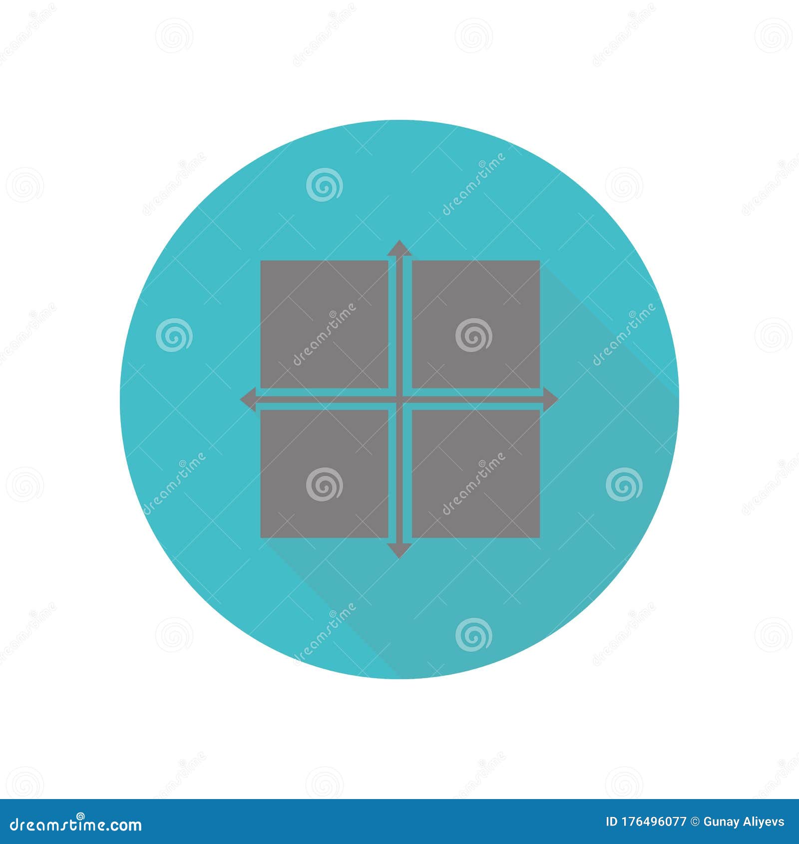 Directions Symbol Long Shadow Icon. Simple Glyph, Flat Vector of Web ...