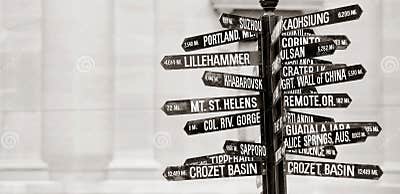 Directions to landmarks stock photo. Image of city, landmark - 13208762