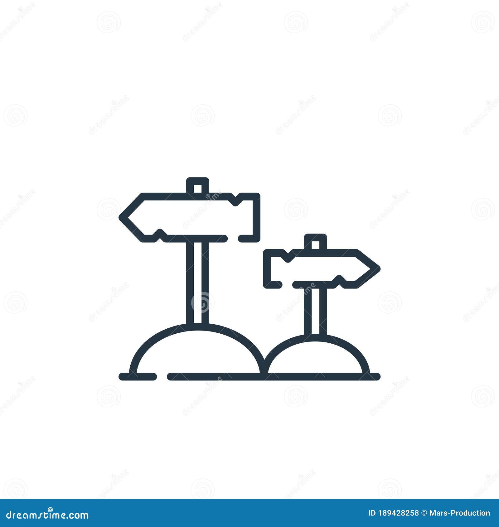 Directions Vector Icon Isolated On White Background. Outline, Thin Line ...