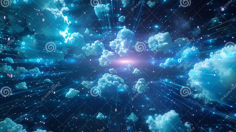 Directly Above Shot of a Distributed Cloud Storage System Stock ...