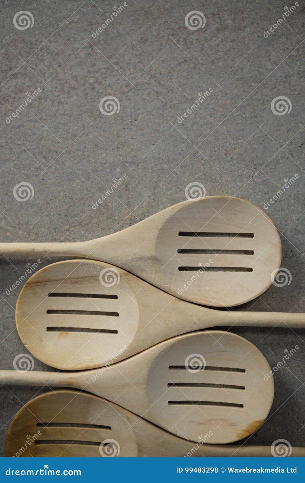 Directly Above Shot of Spatulas on Table Stock Photo - Image of ...
