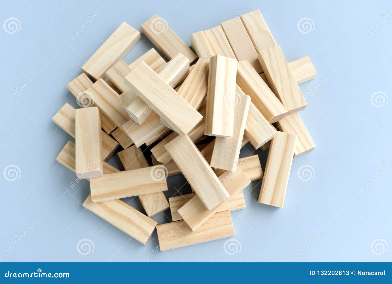 Stacked and Collapsed on Wood Blocks Stock Image - Image of puzzle ...