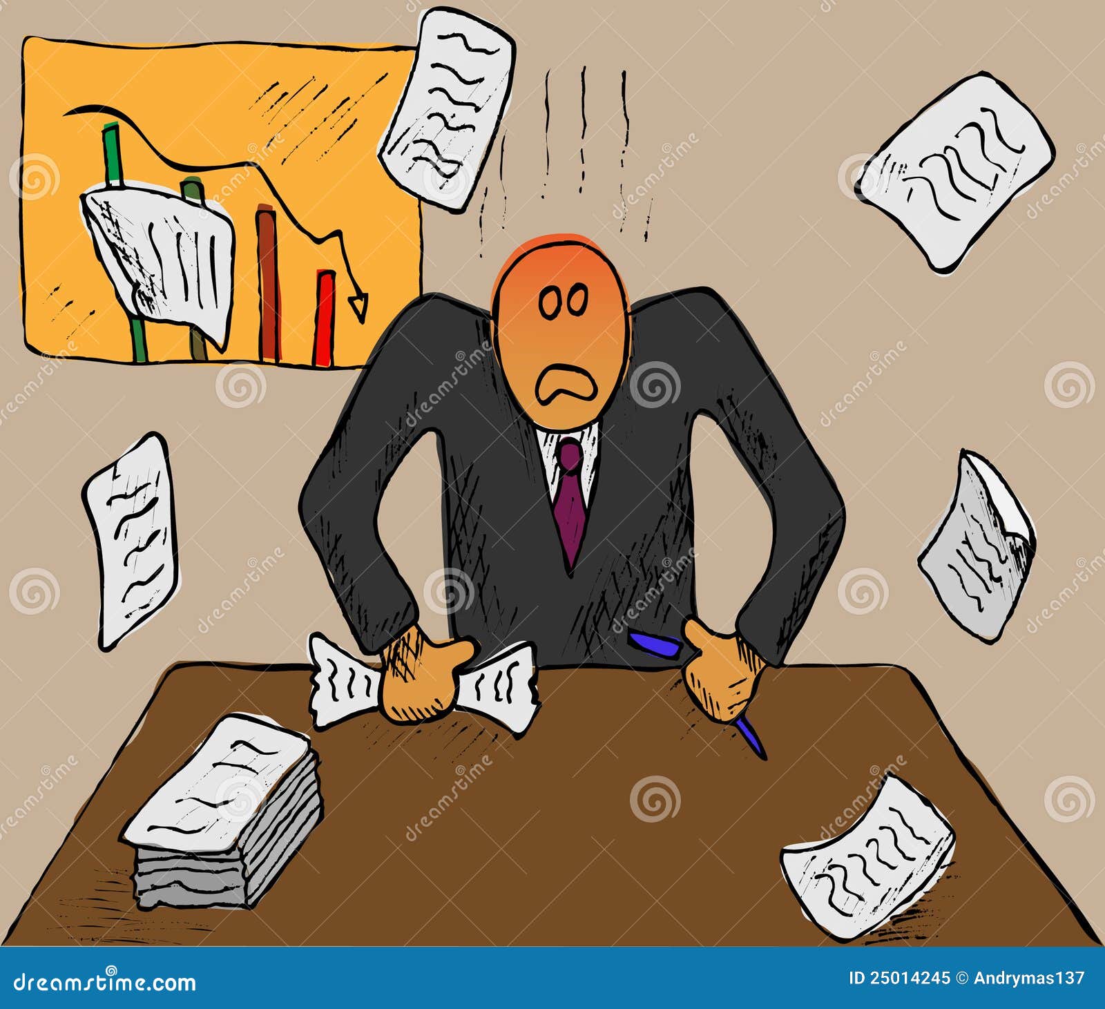 Director, Angry at the Losses of the Company. Stock Vector ...