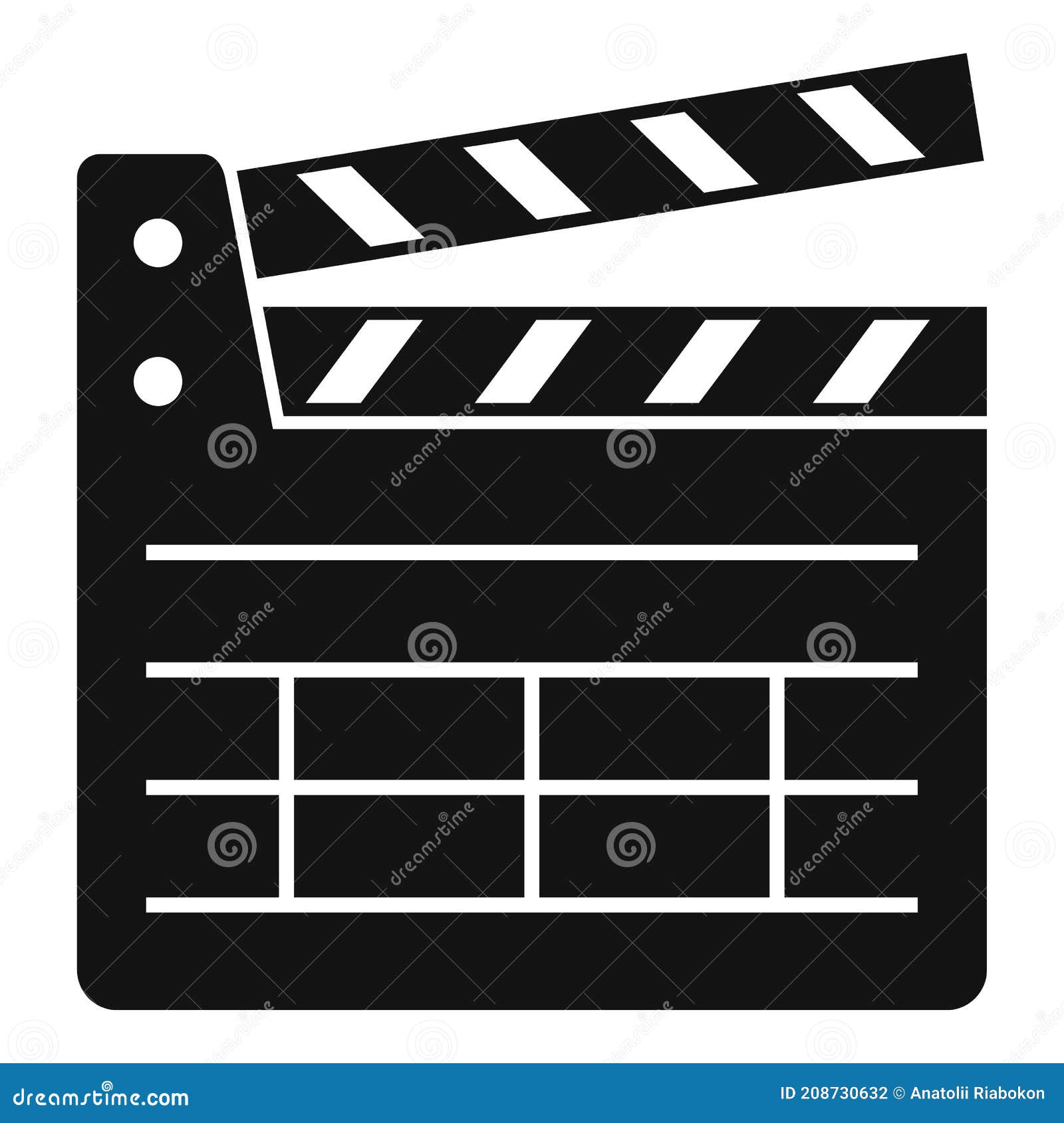 Director Clapper Icon, Simple Style Stock Vector - Illustration of ...