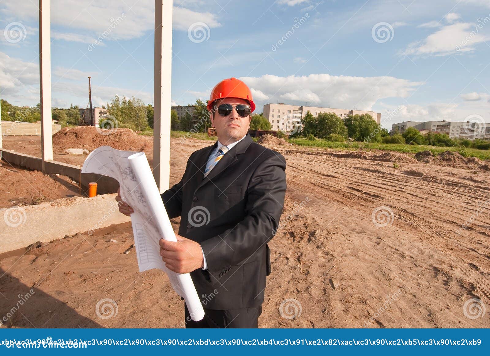 Director of Construction Site Stock Photo - Image of person, necktie ...