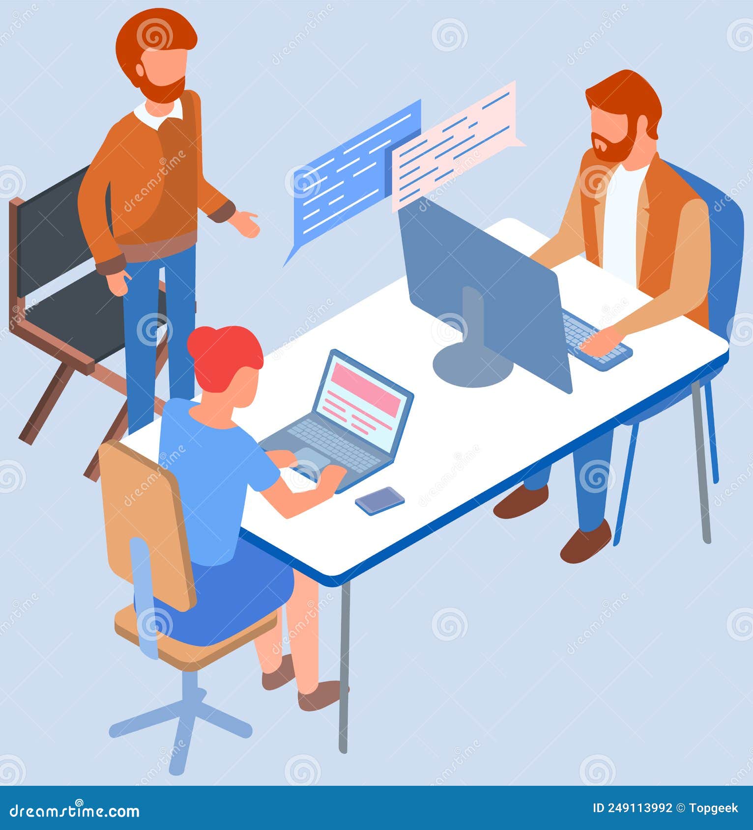 Director Controls Work of Subordinate and Makes Notes in Clipboard ...