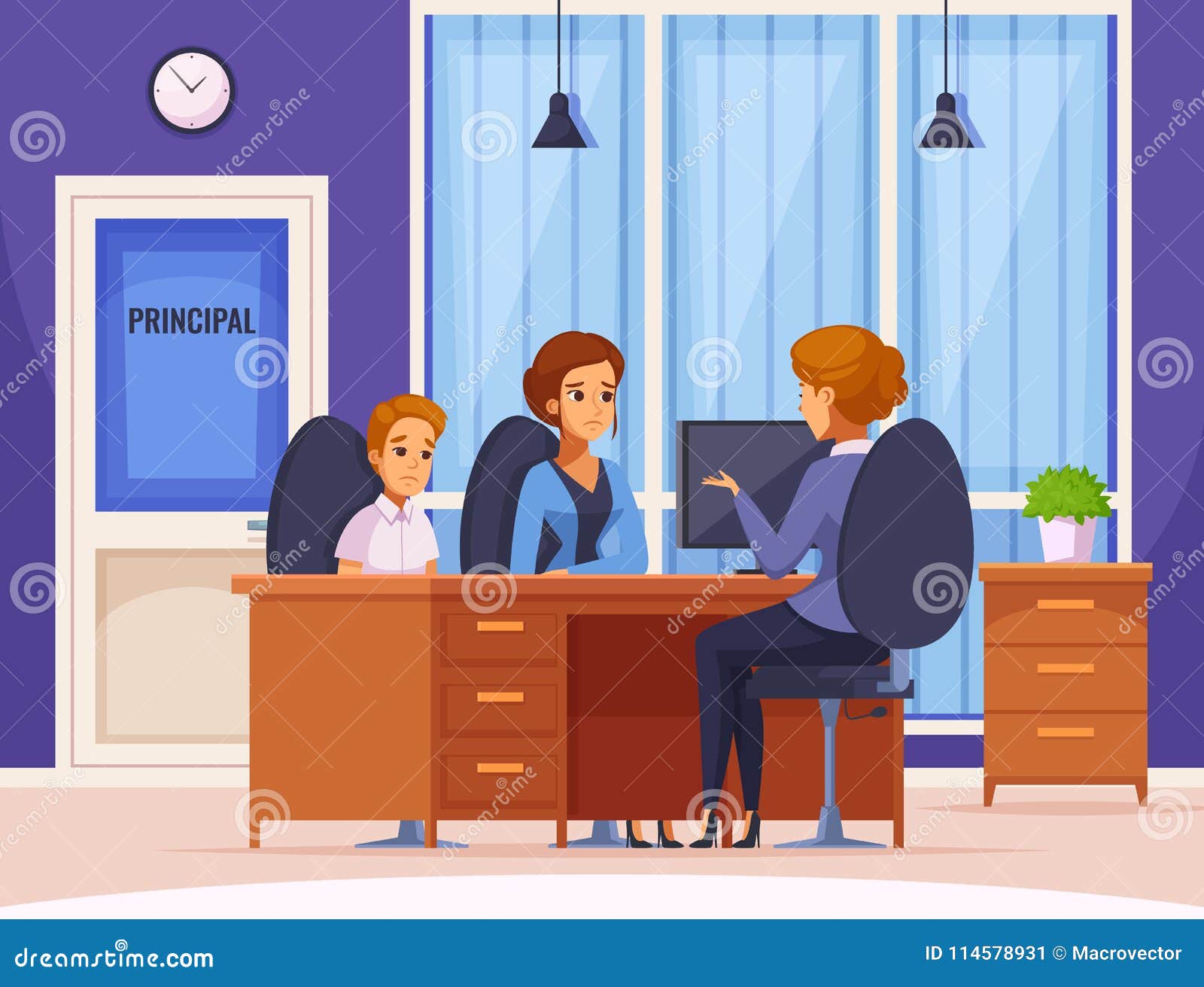 Director De Escuela Audience Composition Ilustración del Vector ...