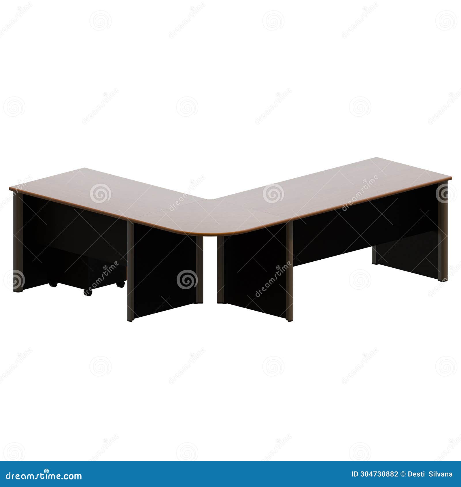 Director Desk 3D Render Design Element Stock Illustration ...
