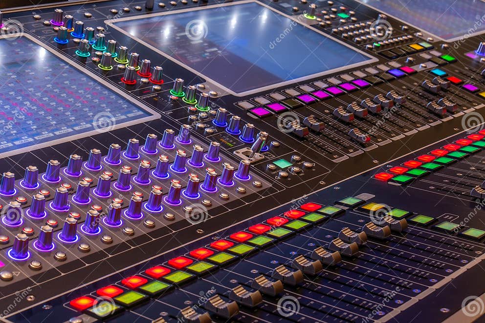 Director and DJ console stock image. Image of studio - 170136845