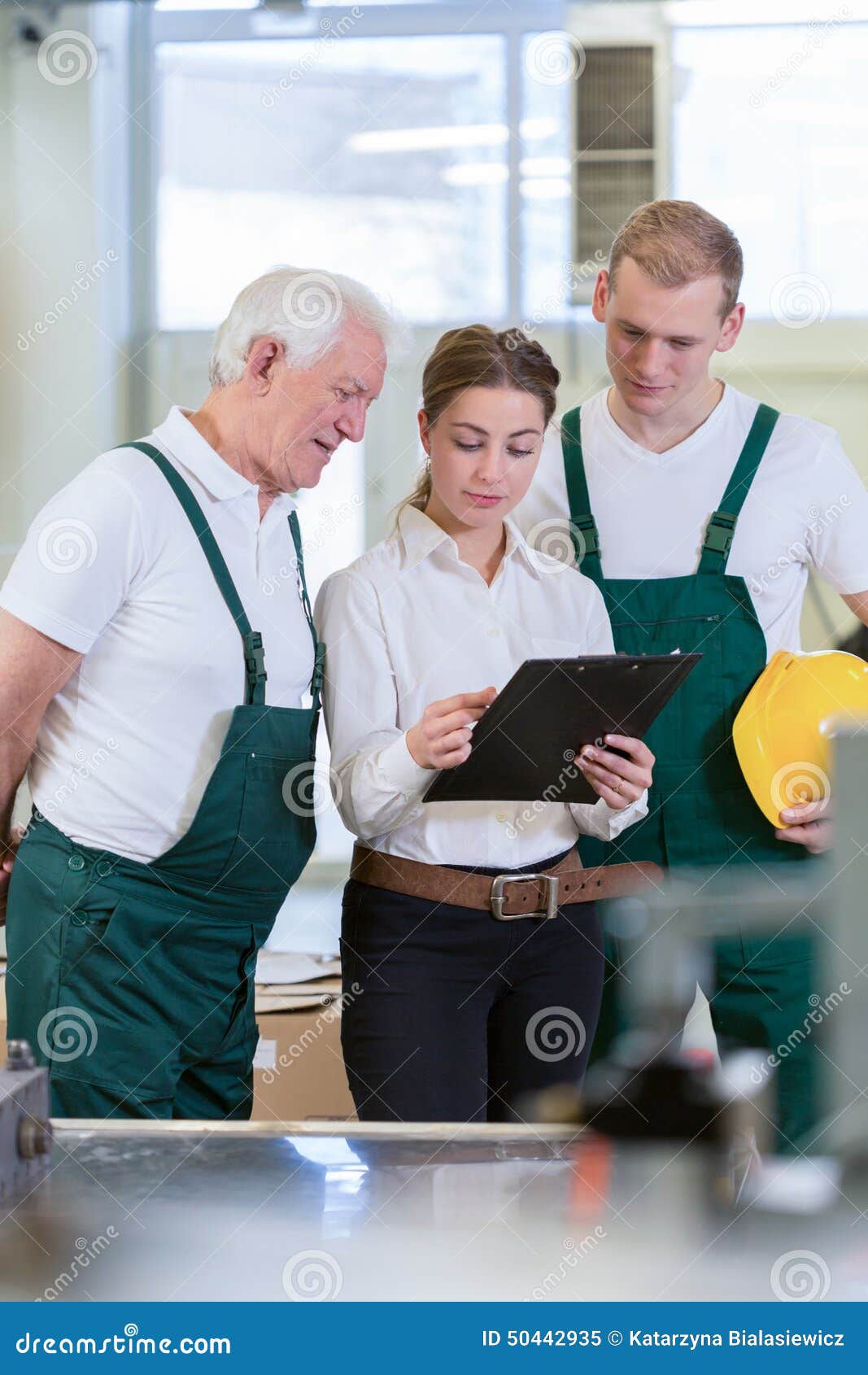Director and her workers stock image. Image of factory - 50442935