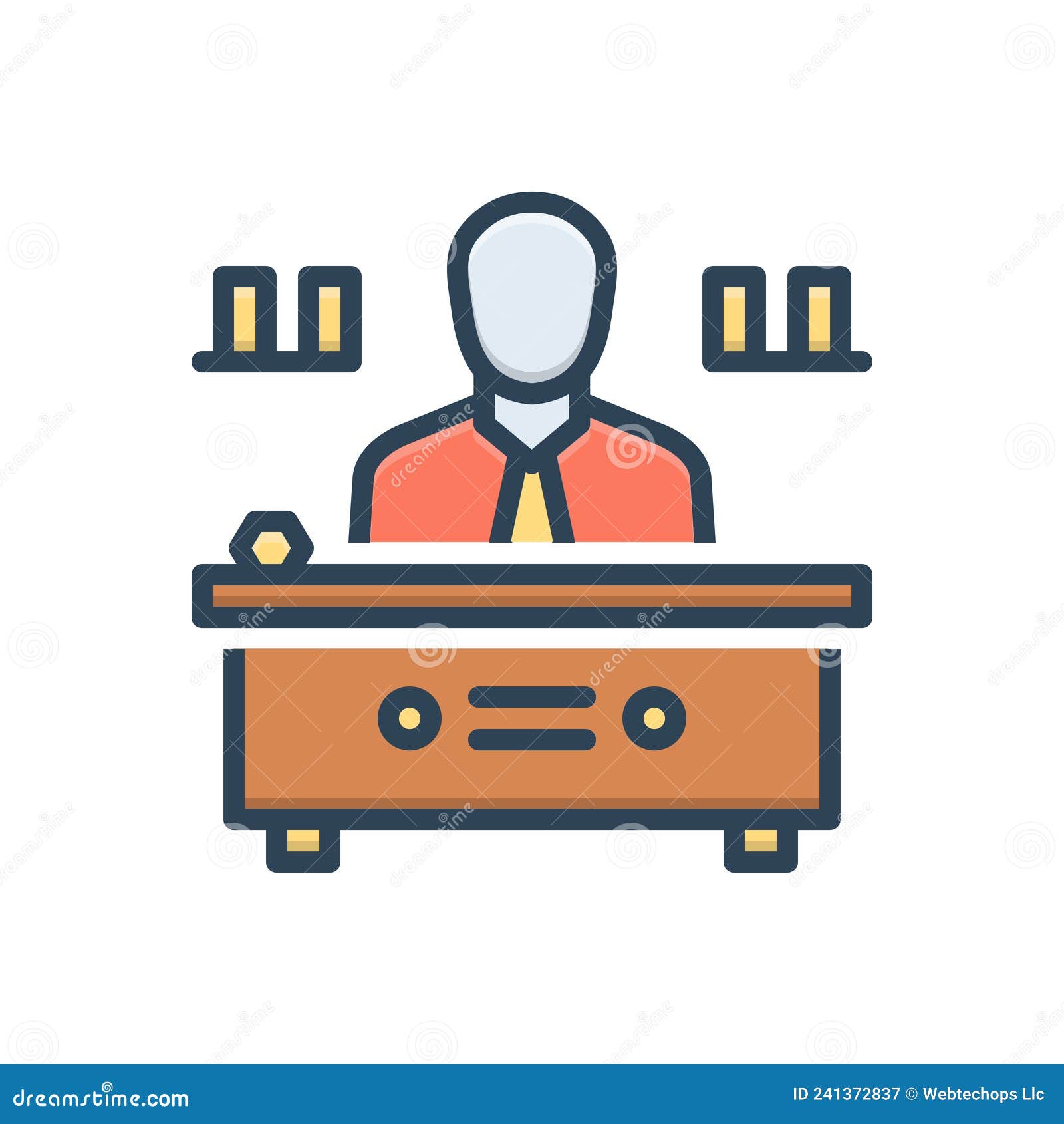 Color Illustration Icon for Director, Manager and Warden Stock ...